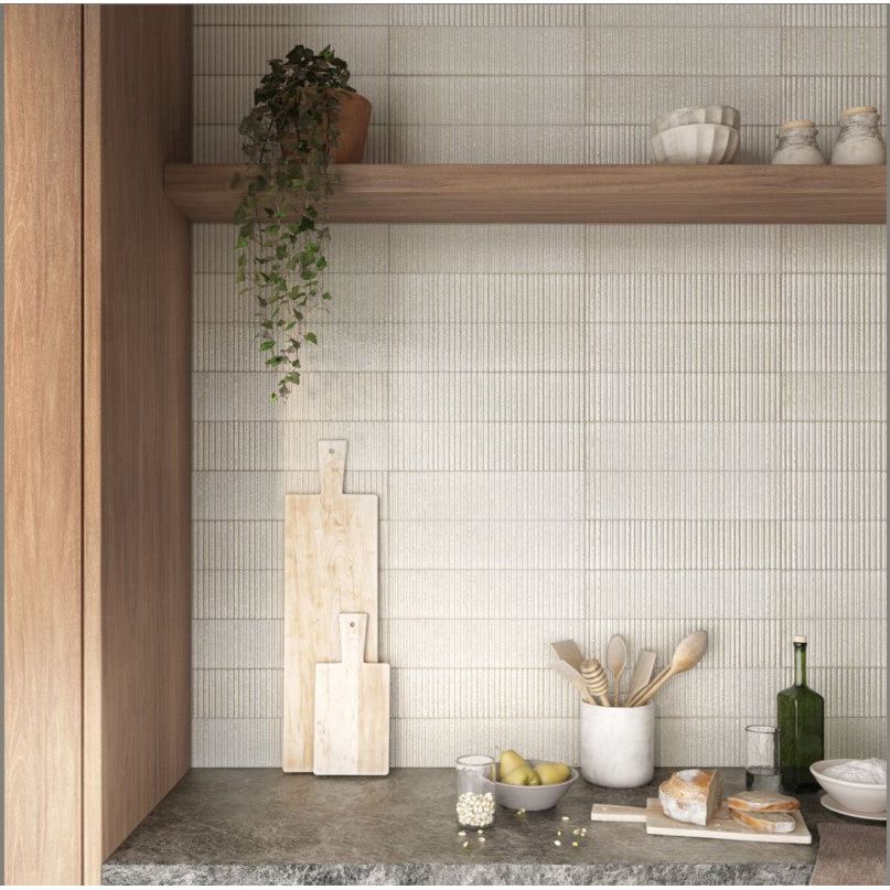 San Diego White Gloss Ceramic Brick Tile – 300x75mm – Interiors Home Stores